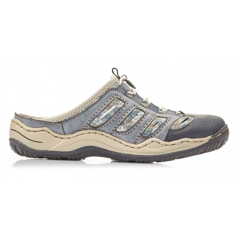 Rieker L0555-16 - Rieker Clogs Damen Blau