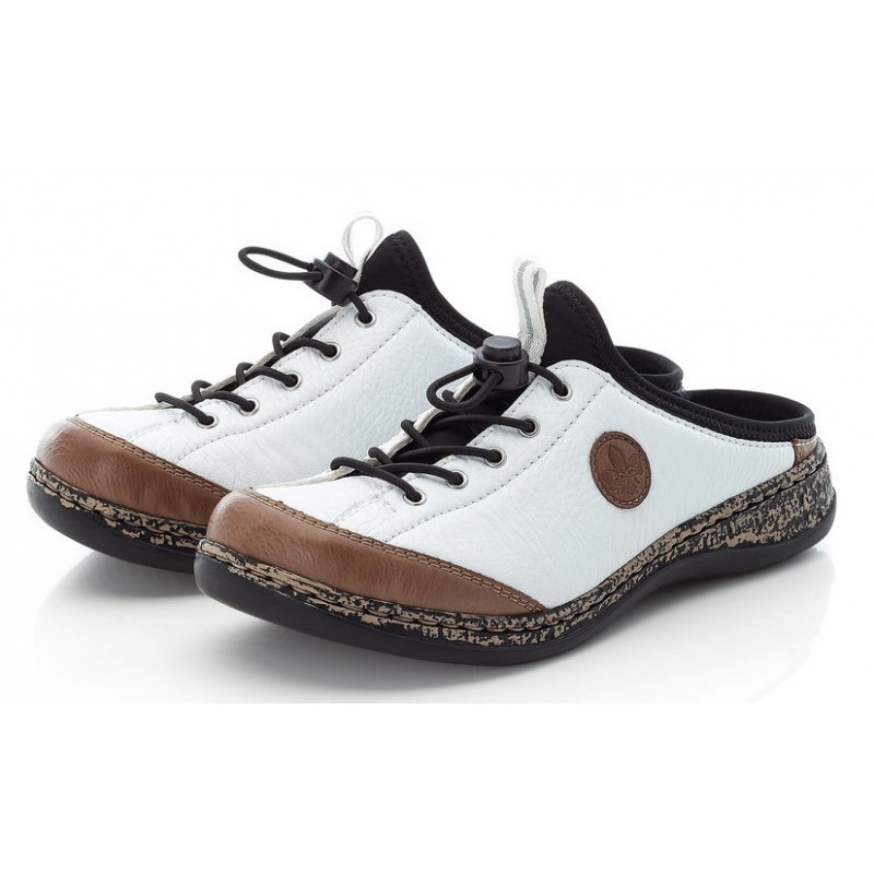 Rieker 46380-64 - Rieker Clogs Damen Weiß